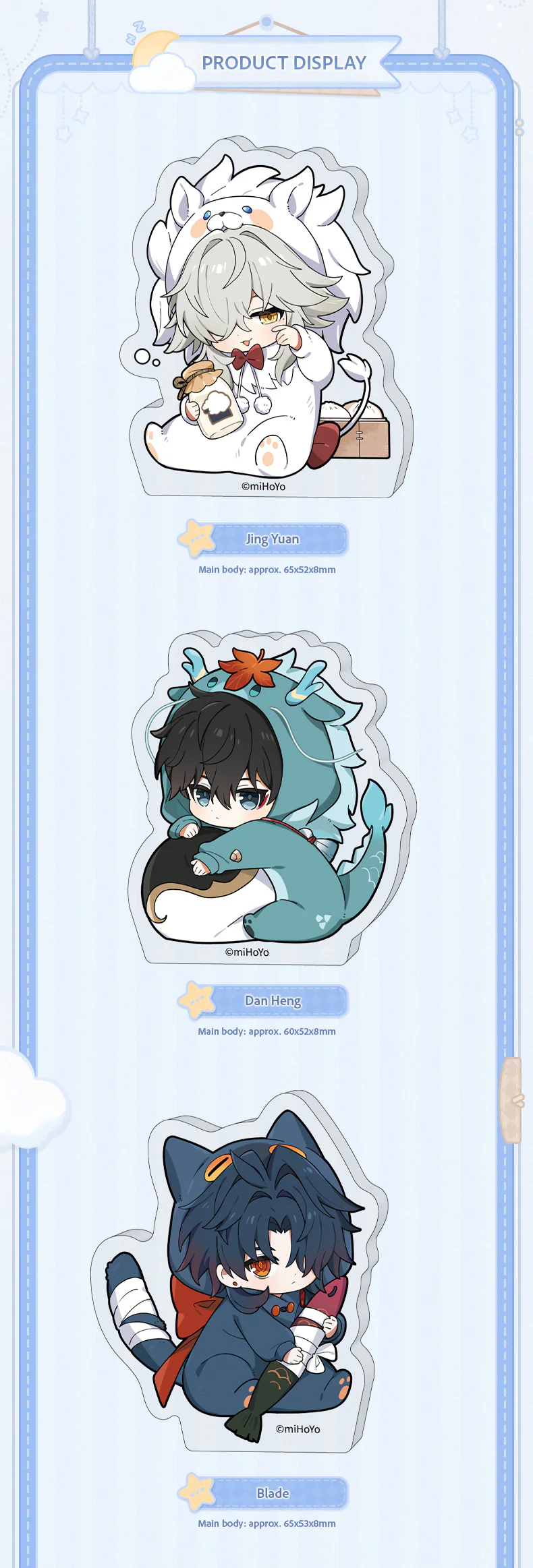 Boys’ Dormitory Series Chibi Acrylic Mini Standees – Honkai: Star Rail ...