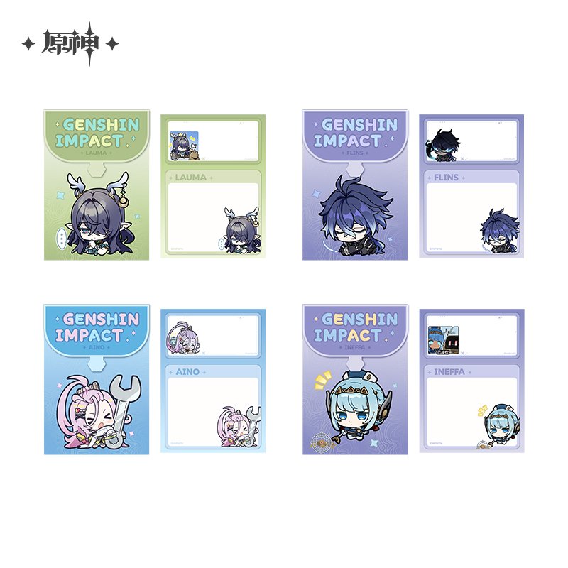 Sticky Notes Chibi Emoji Nod-Krai – Genshin Impact (Lauma, Flins ...